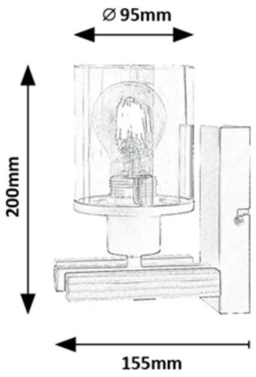 Rabalux 71080 - Nástěnné svítidlo NIYLAH 1xE27/25W/230V