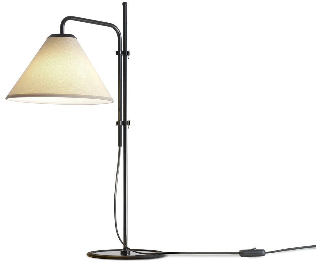 Marset A641-406 Funiculí, černá stolní lampa s pískovým textilním stínidlem, 1xE14, 61cm
