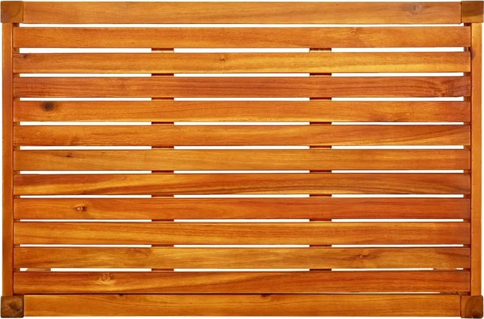 vidaXL Zahradní lavice se stolkem a podnožkami masivní akáciové dřevo [3058010] Barva: krémová