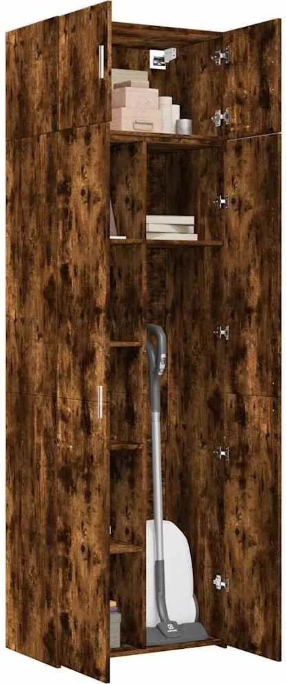 Úzká úložná kouřový dub 70x42,5x225 cm kompozitní dřevo 3281333