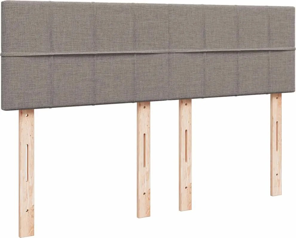 Box spring postel s matrací taupe 140x190 cm textil 3287455