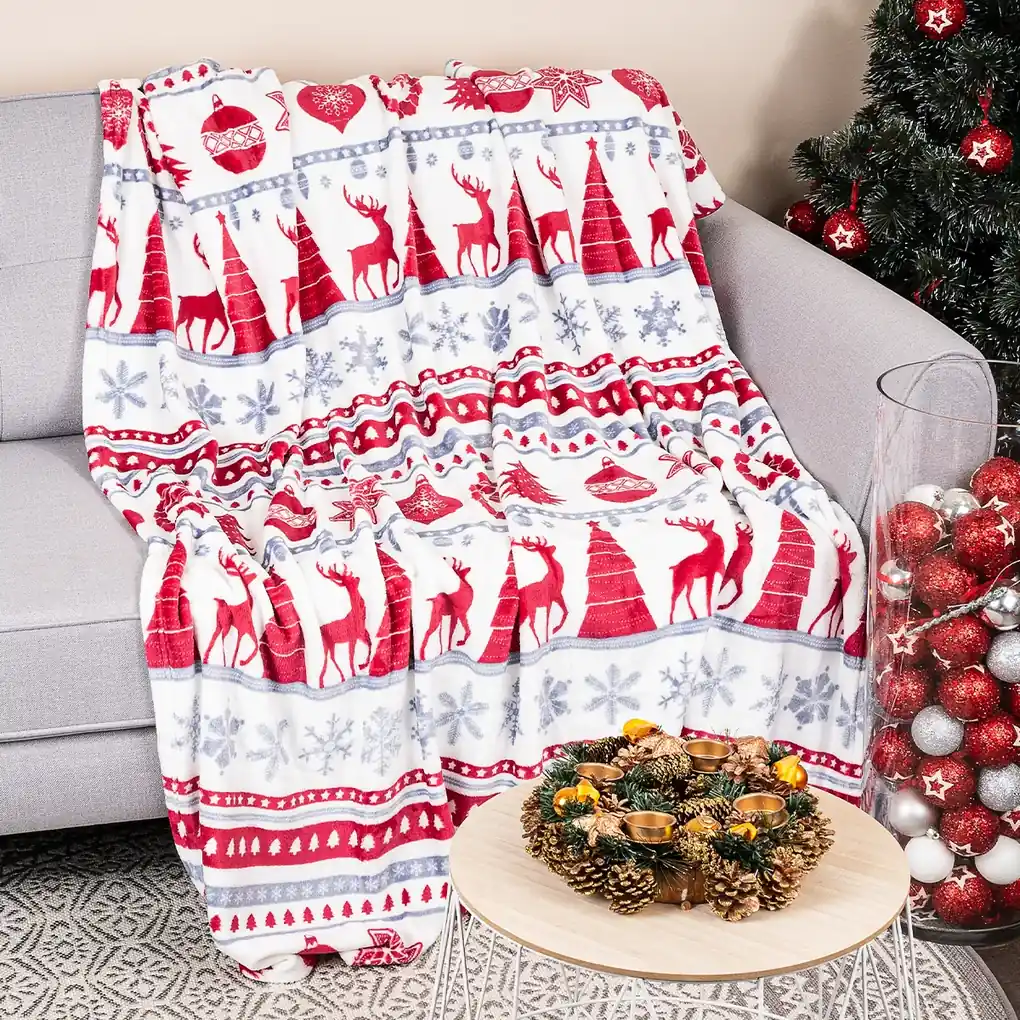 4Home deka Soft Dreams Christmas Time červená, 150 x 200 cm | Biano