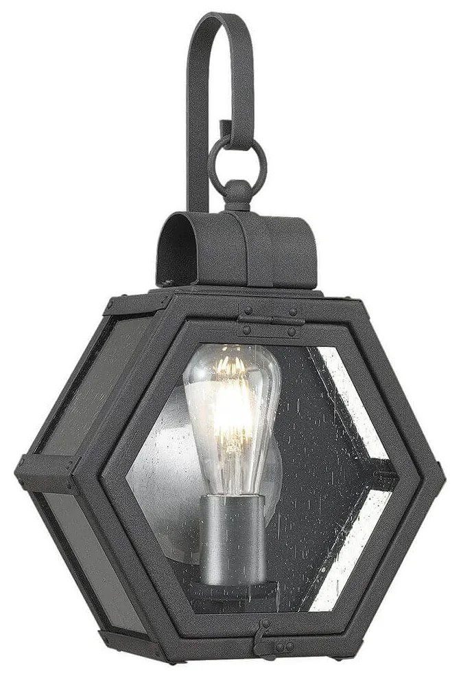 Elstead Venkovní retro lampa na fasádu HEATH S/černá