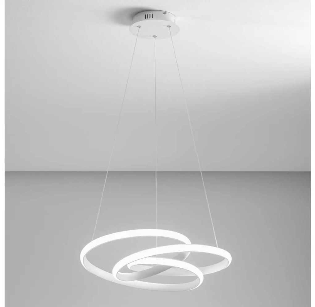 Gea Luce Gea Luce DIVA S P BIANCO - LED Stmívatelný lustr na lanku DIVA LED/43W/230V bílá FX0230