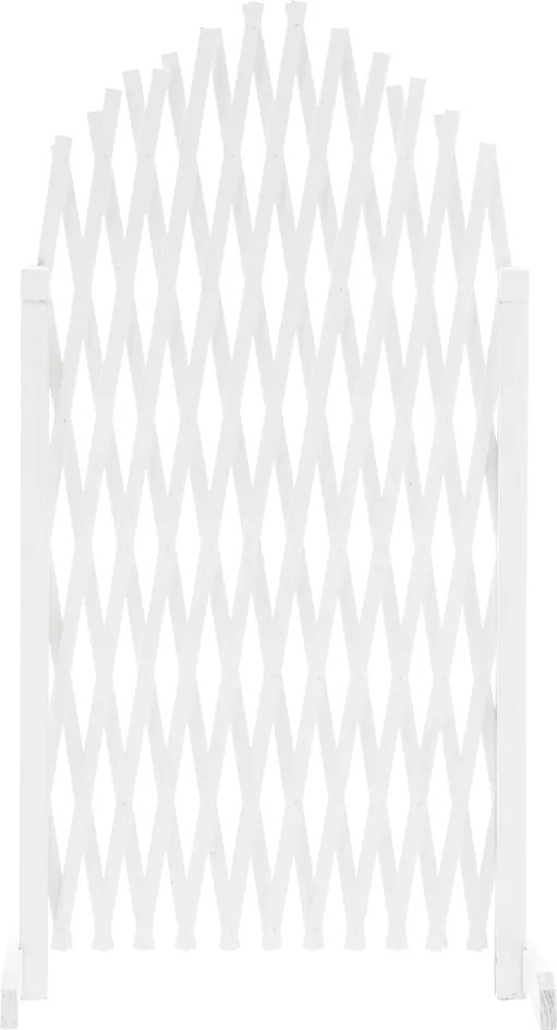 Mřížková zástěna, bílá/dřevo, 250 cm, KEJLY