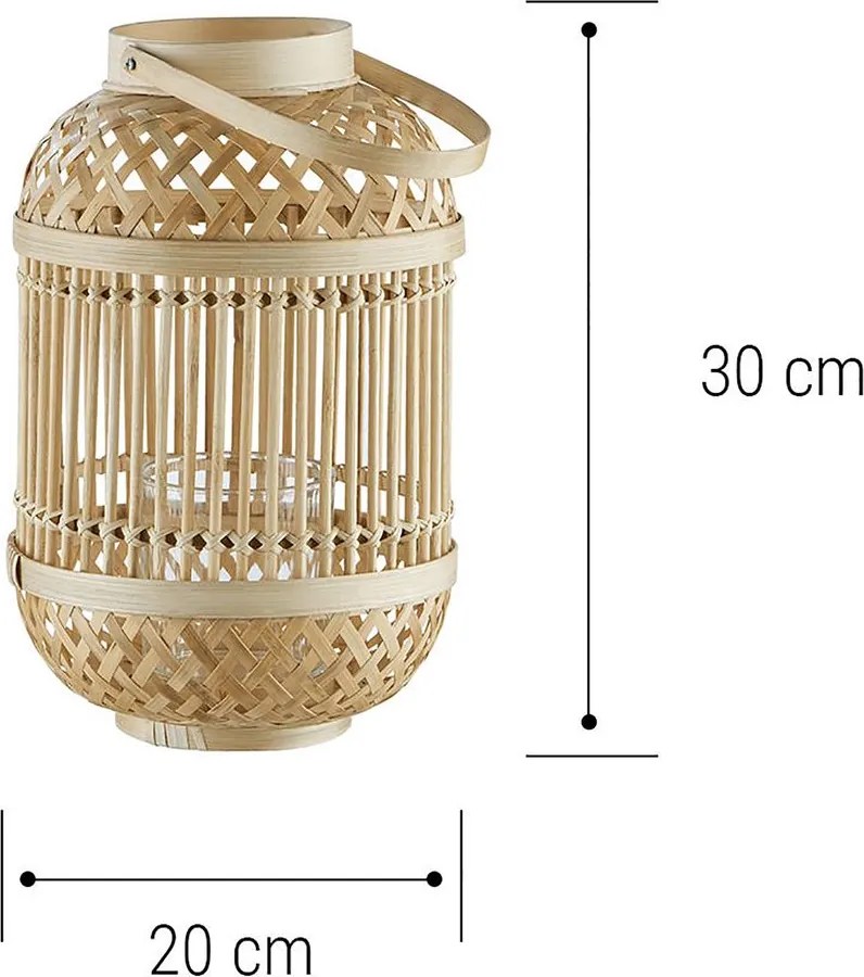 BAMBOO NIGHTS Lucerna s držákem 30 cm