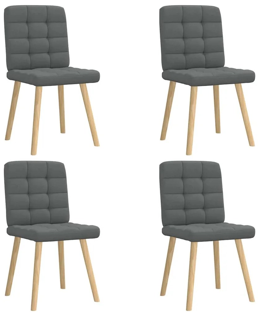Jídelní židle 4 ks tmavě šedé textil 3315192