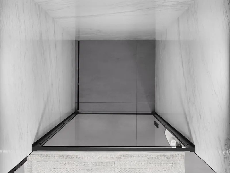 Mexen Exo sprchové dveře výklopné 80 cm, transparentní, černé - 817-080-000-70-00
