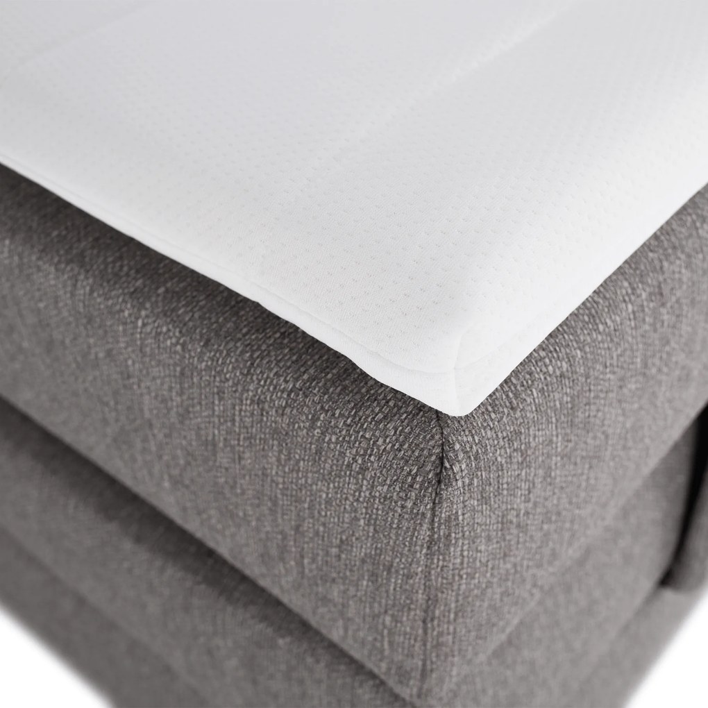 Elektrická polohovací postel, boxspring, šedá, 160x200, MURKO NEW