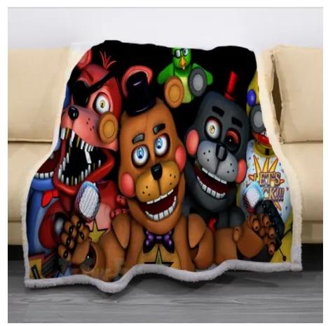 Plyšová deka s 3D potiskem Five Nights at Freddys Variace: 20, Velikost: 150 x 200 cm