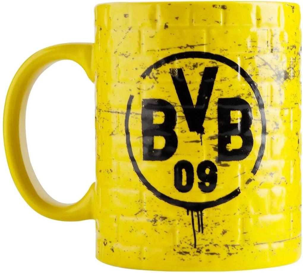 Hrnek fotbalfans keramický hrnek borussia dortmund fc, 300 ml, žlutý
