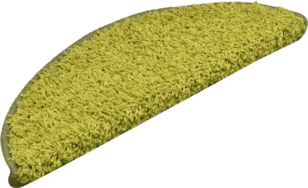 Schodové rohože 30 ks 56 x 17 x 3 cm zelené půlkulaté 3365810