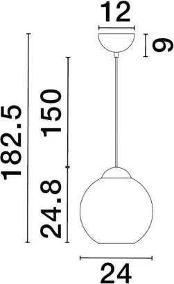 Závěsné svítidlo NOVA LUCE MIDORI E27 9009242 bez žárovky