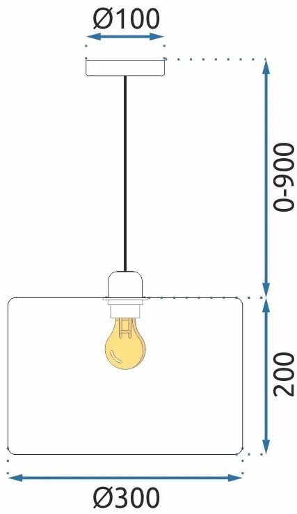 Toolight, kovové závěsné svítidlo 1xE27 APP1015-1CP, chromová, OSW-04542