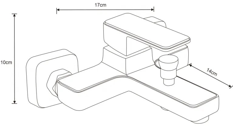 Mexen Cetus vanová baterie, chromová, 744330-00