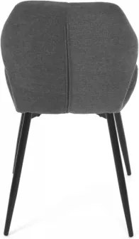 Jídelní židle šedá látka černé kovové nohy CT-285 GREY2