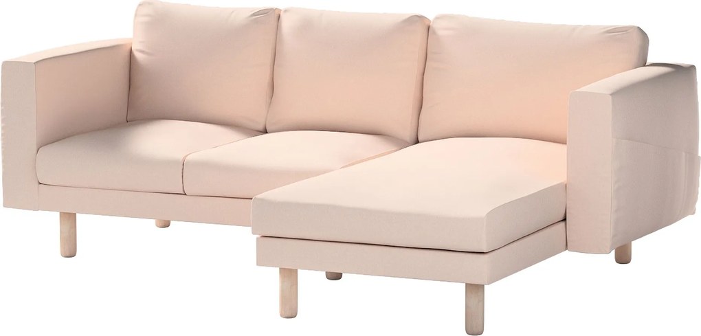 Potah na pohovku IKEA Norsborg 3-místná se šezlongem barva růžová látka pletený vzor