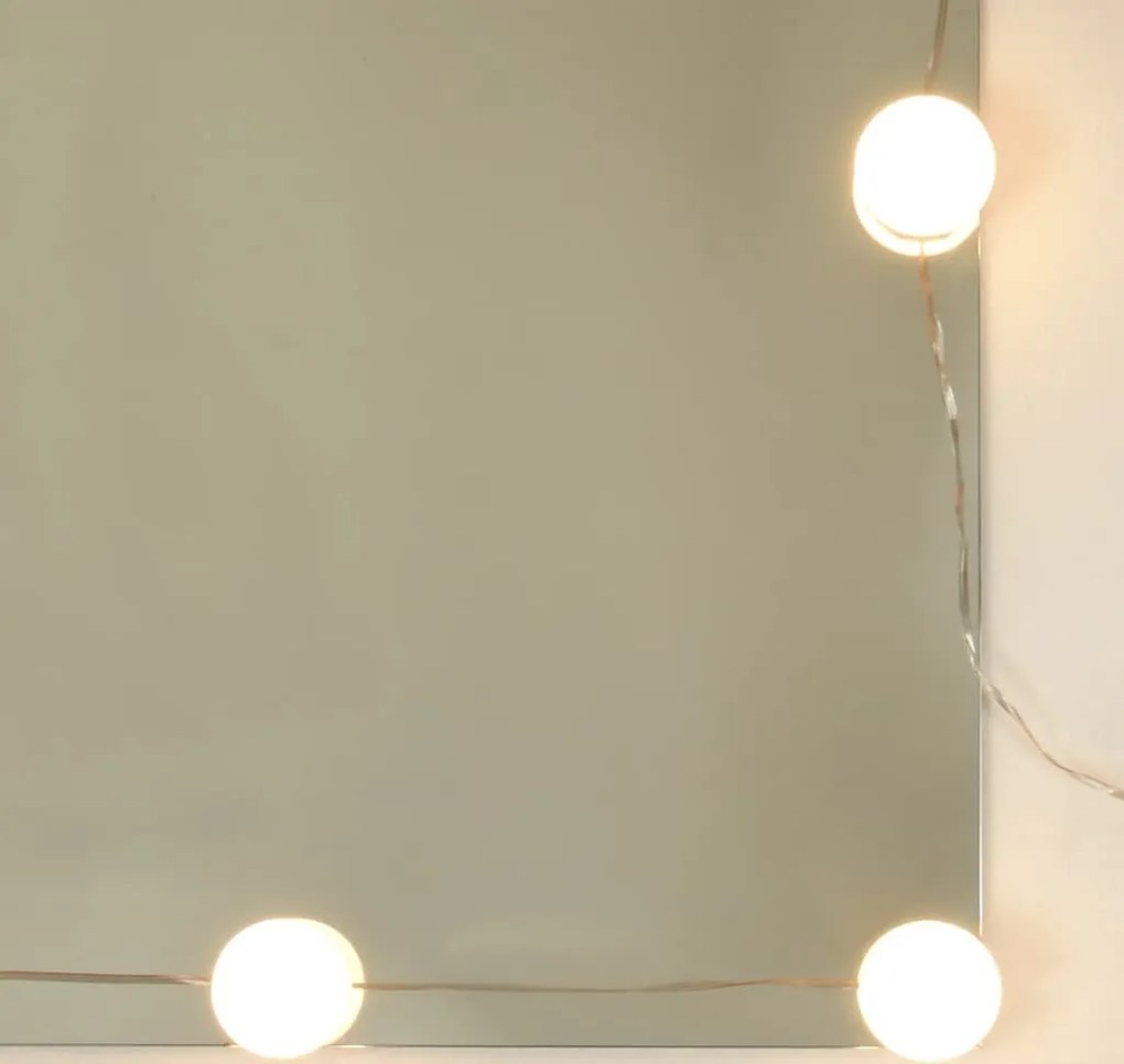 vidaXL Toaletní stolek s LED osvětlením 90 x 42 x 132,5 cm [834977] Barva: Bílá