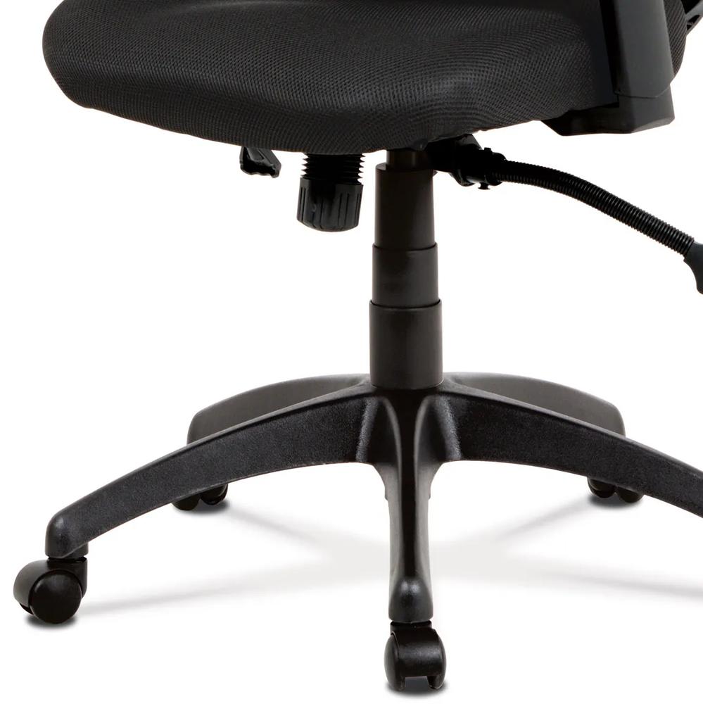 Kancelářská židle, synchronní mech., černá MESH, plast. kříž - KA-A186 BK