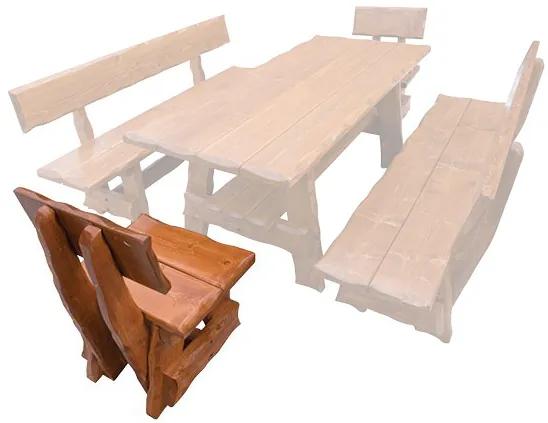 Drewmax MO268 židle - Zahradní židle ze smrkového dřeva, lakovaná 55x53x94cm - Týk lak