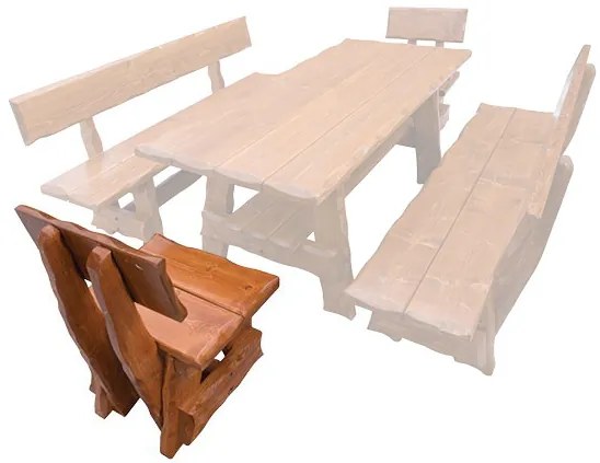 Drewmax MO268 židle - Zahradní židle ze smrkového dřeva, lakovaná 55x53x94cm - Dub lak