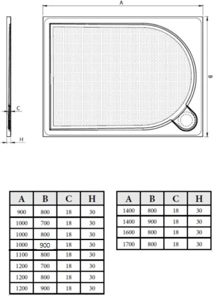 Olsen Spa LAKA 140 x 80 x 3 cm VANKCOBDEL1480 sprchová vanička