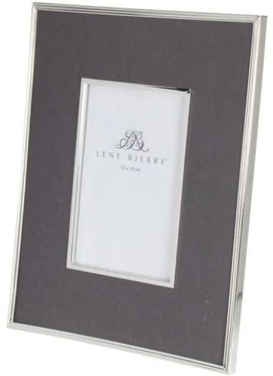 LENE BJERRE Velký kovový rámeček AUSTIN s textilní šedou paspartou
