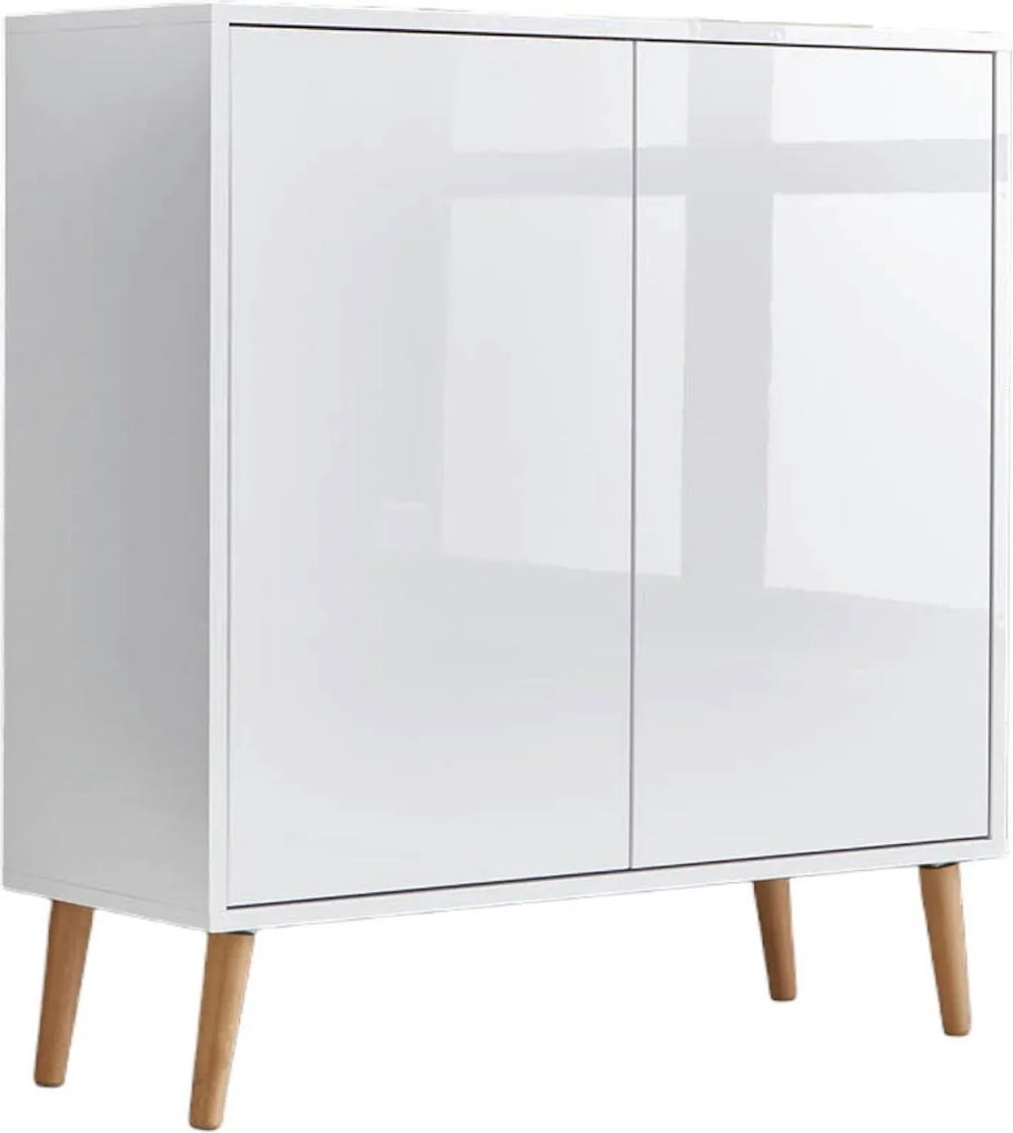 XXXLutz KOMODA, bílá, vysoce lesklá bílá, 79/86/33 cm MID.YOU - Komody na nožičkách - 001067000601