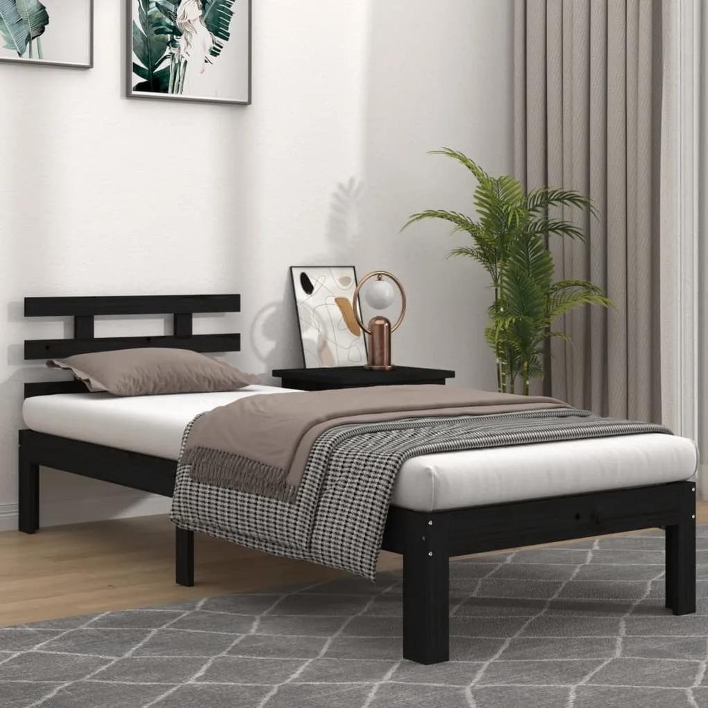 vidaXL Rám postele masivní dřevo 100 x 200 cm [814748] Barva: Bílá