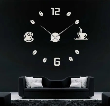 Nalepovací hodiny na zeď káva I SENTOP 12P023