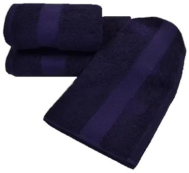 Soft Cotton Luxusní malý ručník DELUXE 32x50cm z Modalu Tmavě modrá (švestka), 650 gr / m², Modal - 17% modal / 83% výběrová bavlna
