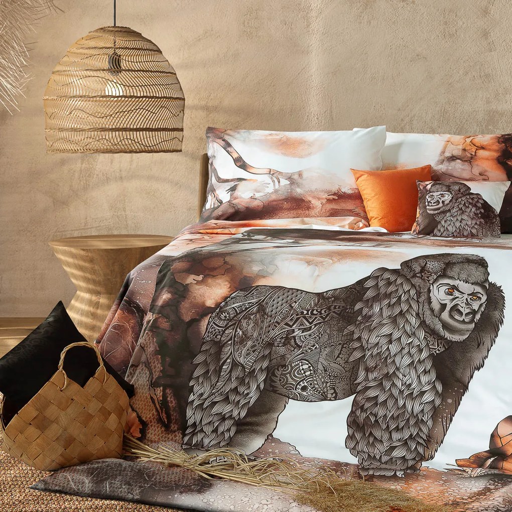 Povlečení Veba GEON tisk Africké léto gorila Velikost: 140x200 cm + 70x90 cm