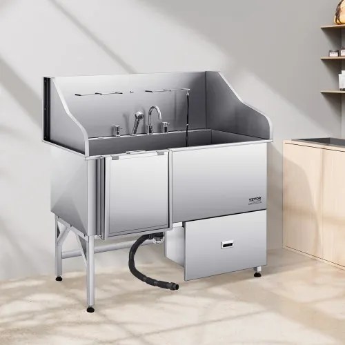 Mycí stanice pro psy 304 z nerezové oceli VEVOR – 1550 × 790 × 1470 mm