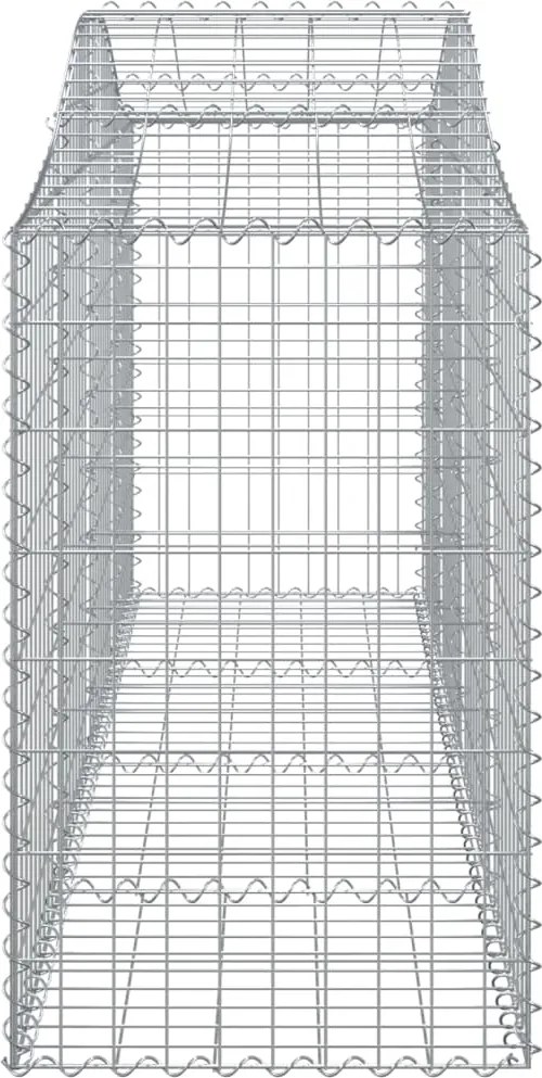 Klenuté gabionové koše 40ks 200x50x80/100 cm pozinkované železo 3145637