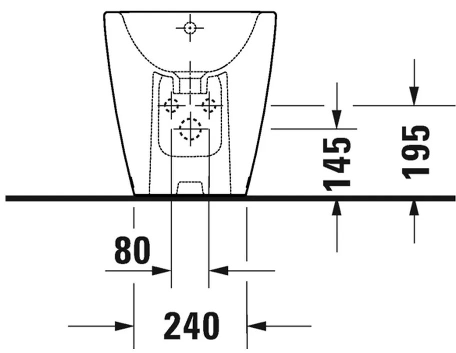 Duravit D-Neo - Stojící bidet 370 x 650 mm, bílá 2294100000