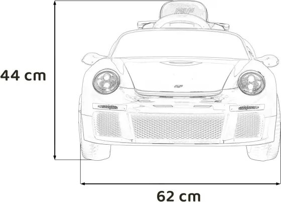 Elektrické autíčko RUF CTR3 bílé