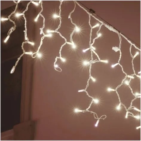 Propojovací vánoční řetěz bez zdroje EMOS Connecting D2CC04 50LED krápníky 3m studená bílá částečně blikající