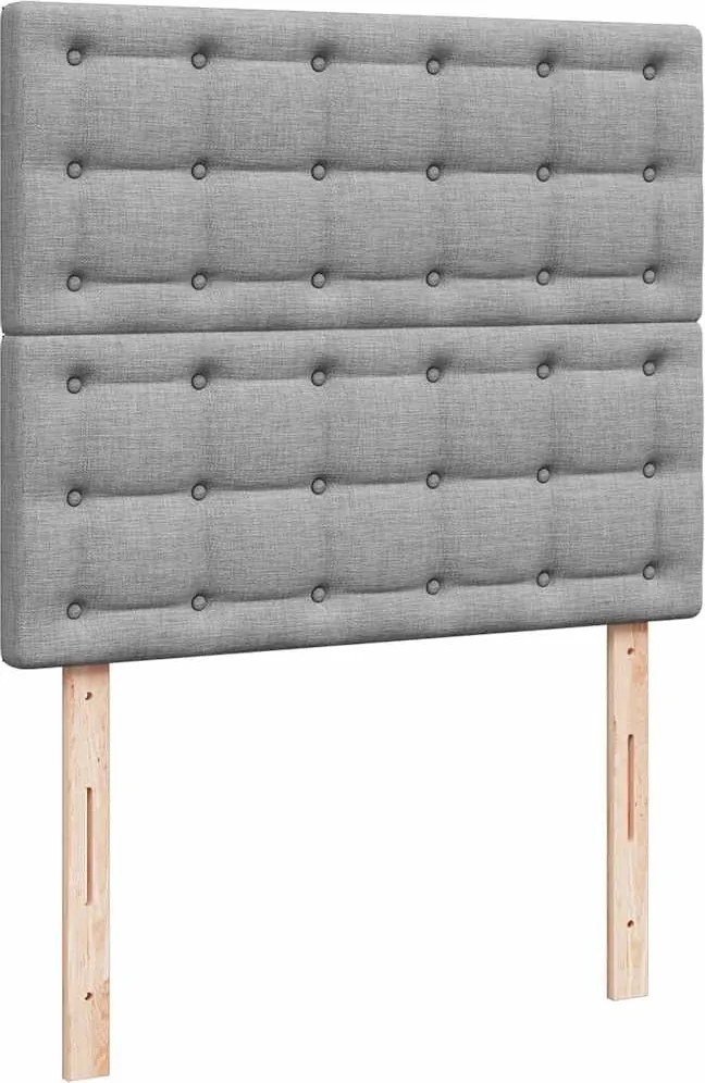 Box spring postel s matrací světle šedá 120 x 200 cm textil 3292037