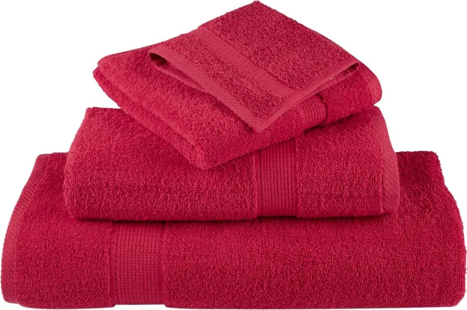 Premium ručníky SOLUND 10 ks červené 100 x 200 cm 600 g/m² 137415