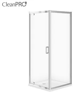 CERSANIT sada B153: sprchový kout ARTECO 90x90x190 cm, průhledný, chrom + slim vanička TAKO, S601-116