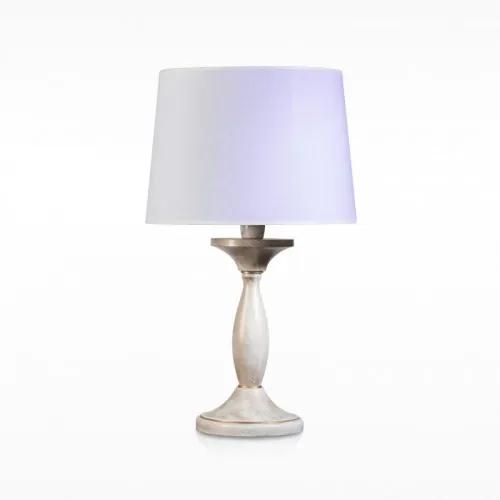 Light for home - Stolní lampa s bílým stínítkem 30100 "Gefest", 1x60W, E27, bílá, zlatá