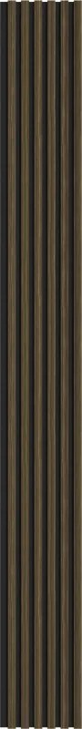 Mexen Lam-F, akustické stěnové lamely 275 × 30 cm, plstěný podklad 8 mm, technická dýha, eben královský, S105-275307-3015-020