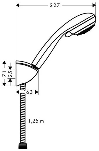 Hansgrohe Crometta 85 Sada se sprchovým držákem 27559000