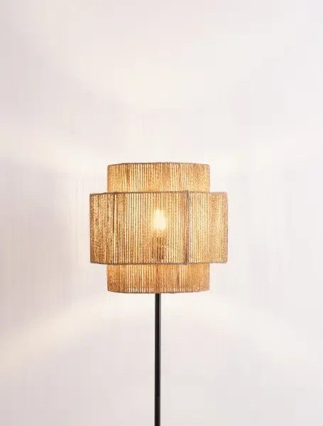 LED přírodně-černá stojací lampa Lito