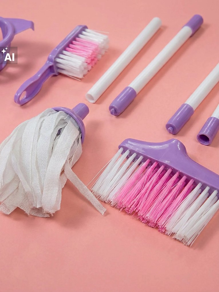 Sinsay - Sada hraček na úklid 5 pack - sytě růžová