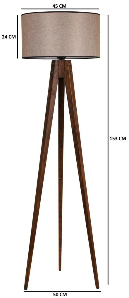 Stojací lampa Lambader 153 cm hnědá/hnědá