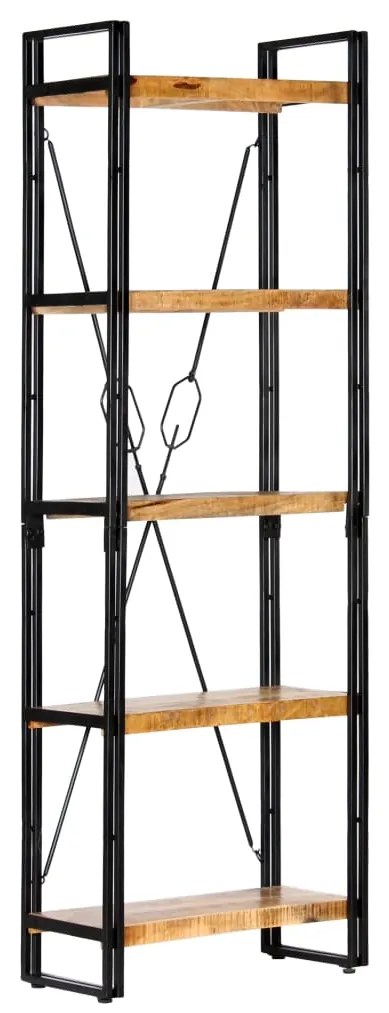 Knihovna s 5 policemi 60 x 30 x 180 cm masivní mangovník 286582