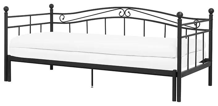 Černá kovová postel s rámem 90 x 200 cm TULLE  Beliani