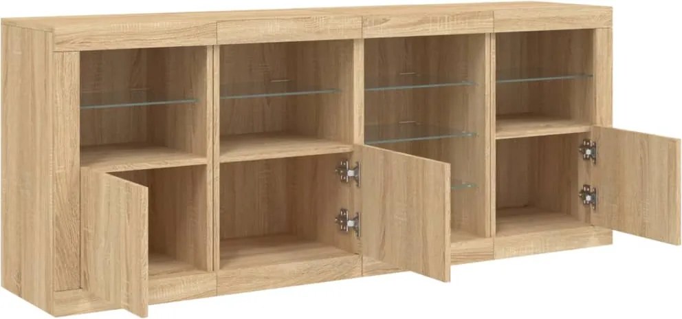 Příborník s LED osvětlením dub sonoma 164 x 37 x 67 cm 3209053