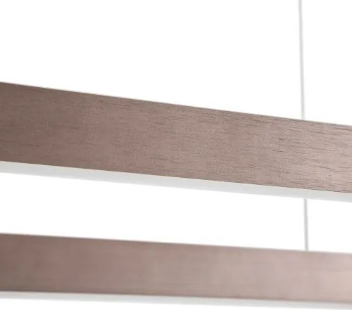 Smart LED závěsné svítidlo Lucande Melinay kávová CCT Tuya 3000K/4000K 51W 2800lm s dálkovým ovládáním 10020398